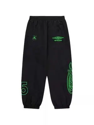 SP5DER Script Warm Up Track Pants - Black