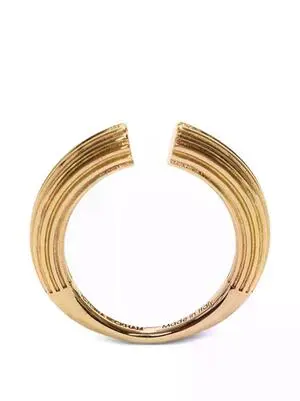 Victoria Beckham Ribbed Open Band Ring - Gold