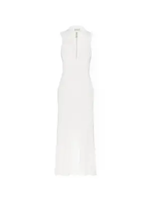 Victoria Beckham Mira Zip-fastening Midi Dress - White
