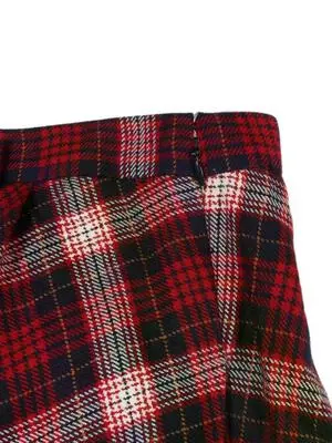 Dior Check 'n' Plaid Wool Skirt