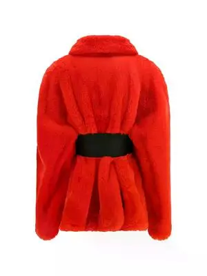 Balenciaga Belted Faux-fur Jacket