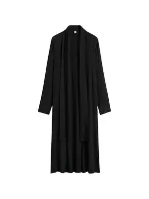 TOTEME Scarf-detail Long-sleeve Midi Dress - Black