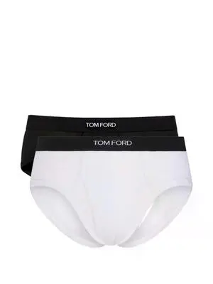 TOM FORD Logo-waistband Briefs - White