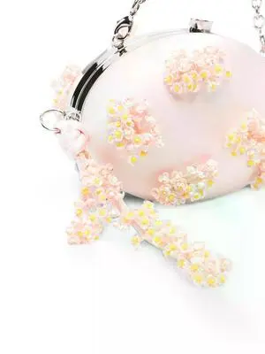 SELF-PORTRAIT Floral-embellished Clutch Bag