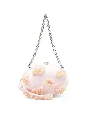 SELF-PORTRAIT Embellished Clutch Bag - Pink
