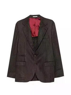 Brunello Cucinelli Pinstripe Peak-lapel Blazer
