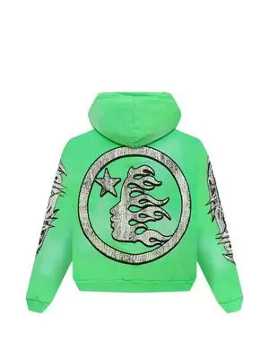 HELLSTAR Graffiti-print Zip-up Hoodie