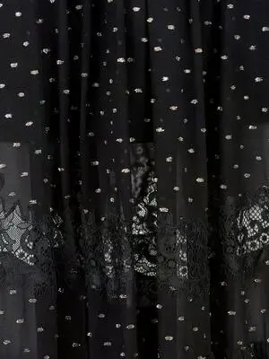 SELF-PORTRAIT Metallic Fil-coupé Lace-trimmed Maxi Skirt