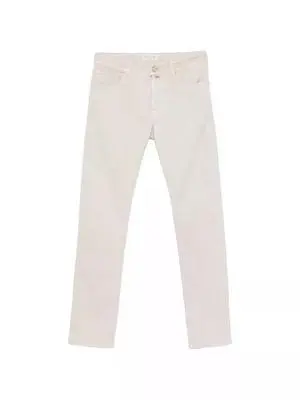 Jacob Cohen Bard Logo-patch Slim-fit Trousers - Neutrals