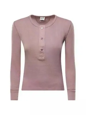 Chloé Ribbed-knit Long-sleeve T-shirt - Pink