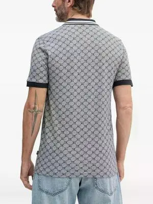 JOOP! Cornflower Jessino Monogram-print Polo Shirt
