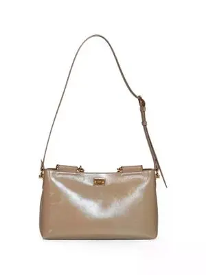 Dolce & Gabbana Vittoria Medium Shiny Leather Tote Bag