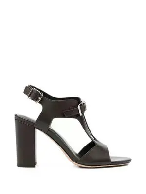 ADRIANNA FERETTI Buckle-detail T-bar Sandals - Brown