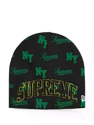 Supreme X New Era Monogram Beanie - Black
