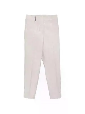 Peserico Houndstooth Belted Trousers