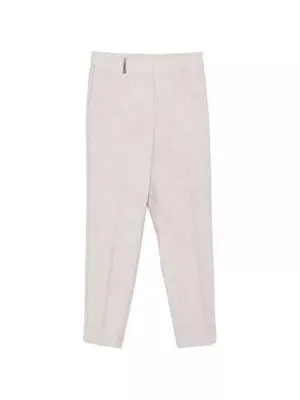 Peserico Houndstooth Belted Trousers - Neutrals