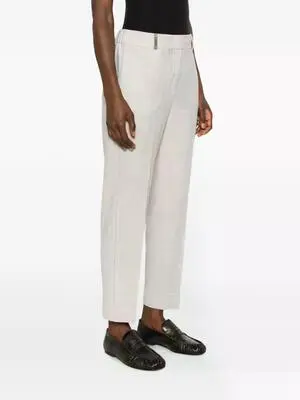 Peserico Houndstooth Belted Trousers