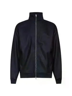 JIL SANDER Zip-up Wool Jacket - Blue