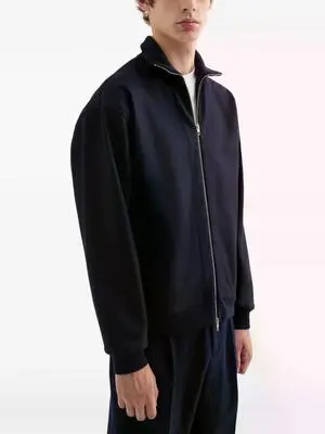 JIL SANDER Zip-up Wool Jacket - Blue