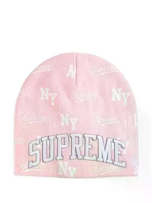 Supreme X New Era Monogram Beanie - Pink