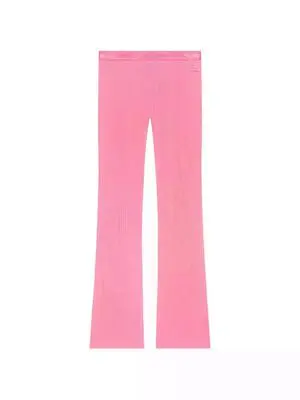 COURREGES Ribbed-knit Flared Trousers - Pink