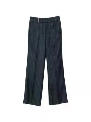 Peserico Navy Pinstripe Tailored Trousers