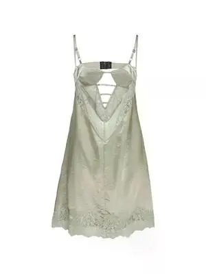BONBOM Lace-trim Mini Dress