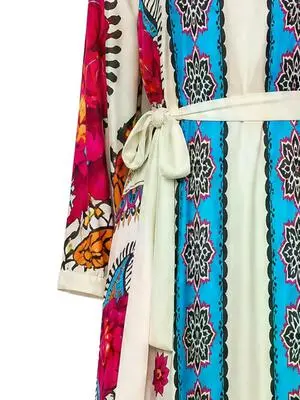 NEMA Freya Paisley-print Belted Midi Dress