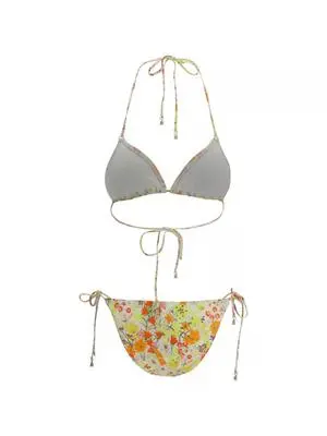 Zimmermann Solstice Floral-print Bikini - Neutrals