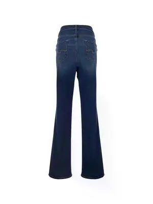 7 For All Mankind Faded Effect Embroidered Jeans