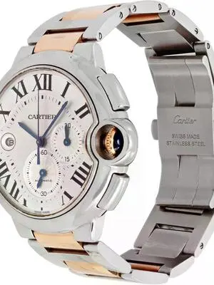 Cartier Ballon Bleu Chronograph 42mm Watch - Silver