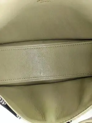 Burberry Rocking Horse Shoulder Bag Check Jacquard With Leather Mini Crossbody Bag - Neutrals