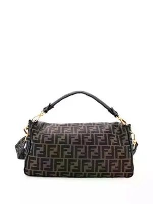 Fendi Baguette Nm Bag Zucca Canvas Large Shoulder Bag