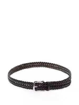 Anderson's Woven Leather Belt - Brown