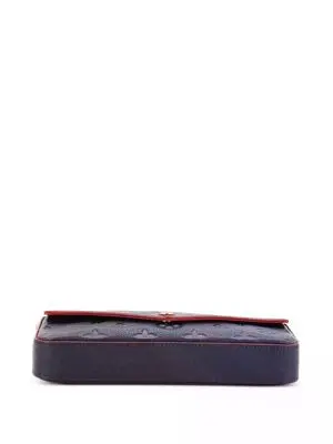 LOUIS VUITTON Felicie Pochette Monogram Empreinte Leather Crossbody Bag - Blue