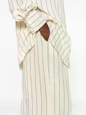 VICOLO Pinstripe-print Drawstring-waist Pants