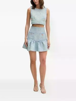 Bardot Bouclé Buttoned Top