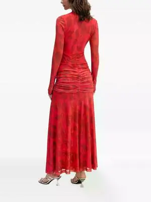 Bardot Lea Floral-print Maxi Dress - Red