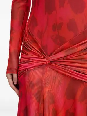 Bardot Lea Floral-print Maxi Dress - Red