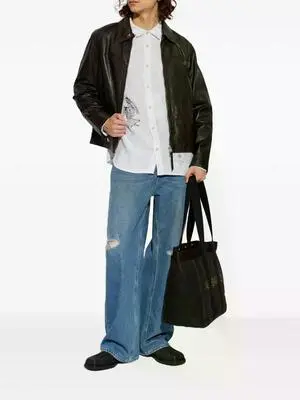 ALLSAINTS Terror Graphic-print Linen Shirt