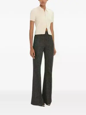 Victoria Beckham Ribbed-knit Short-sleeve Shirt