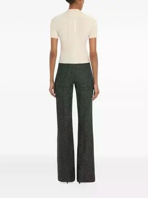 Victoria Beckham Ribbed-knit Short-sleeve Shirt