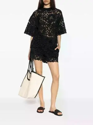 ALLSAINTS Floral-lace Scalloped-edge Top