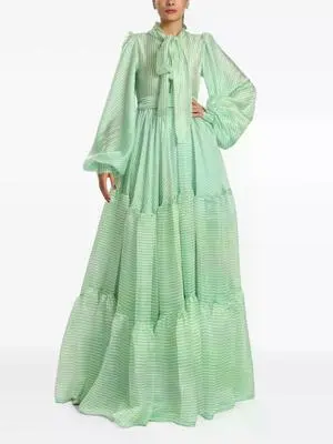 MIAU BY CLARA ROTESCU Striped Maxi Dress