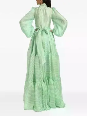 MIAU BY CLARA ROTESCU Striped Maxi Dress