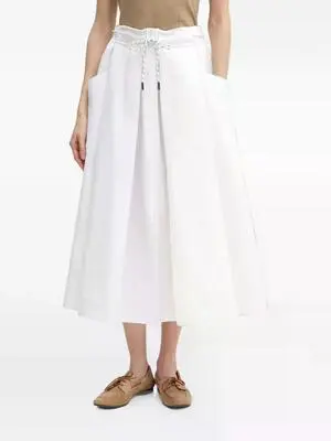 BENETTON Drawstring-waist Pocketed Midi Skirt