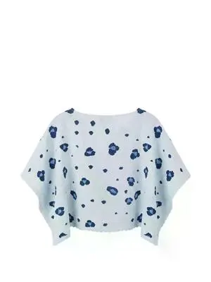 ORSINA Leopard-print Scalloped-edge Top