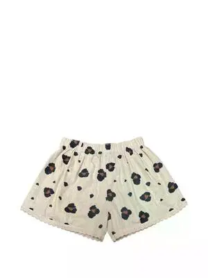 ORSINA Animal-print Lace-trim Shorts