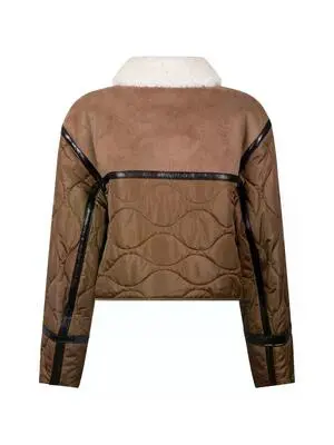 Max Mara Quilted Shearling-collar Jacket