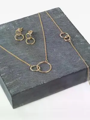 AUREE JEWELLERY Kelso Interlocking-ring Necklace